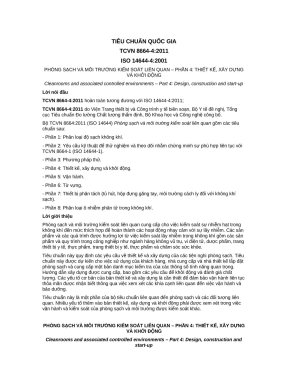 Tiêu chuẩn Quốc gia TCVN 8664-4:2011 - ISO 14644-4:2001