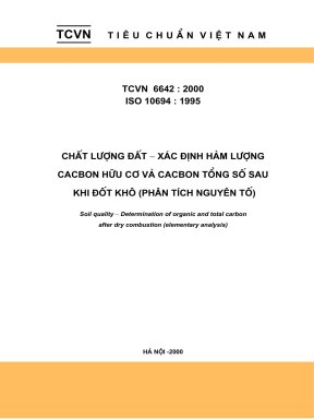 Tiêu chuẩn Việt Nam TCVN 6642:2000 - ISO 10694:1995