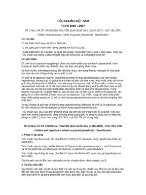 Tiêu chuẩn Việt Nam TCVN 2080:2007