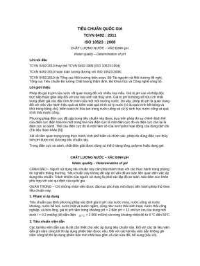 Tiêu chuẩn Việt Nam TCVN 6492:2011 - ISO 10523:2008