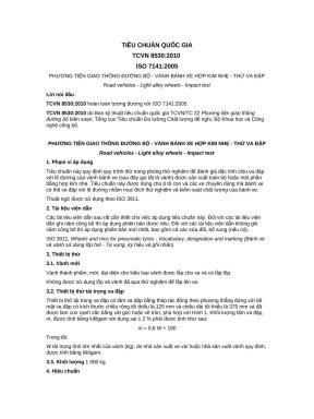 Tiêu chuẩn Quốc gia TCVN 8530:2010 - ISO 7141:2005