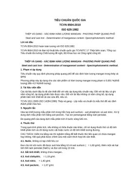 Tiêu chuẩn Quốc gia TCVN 8504:2010 - ISO 629:1982