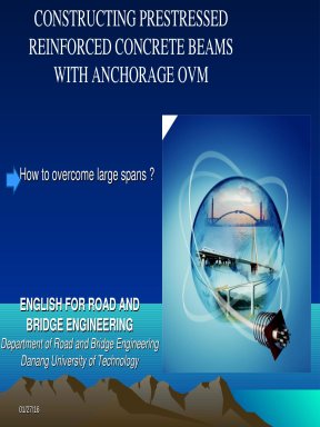 Lecture: Constructing prestressed reinforced concrete beams with ...