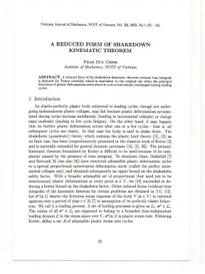 A reduced form of shakedown kinematic theorem