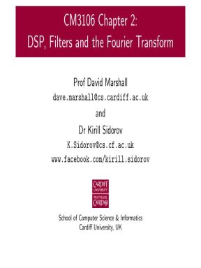 Lecture BSc Multimedia - Chapter 2: DSP, filters and the fourier transform