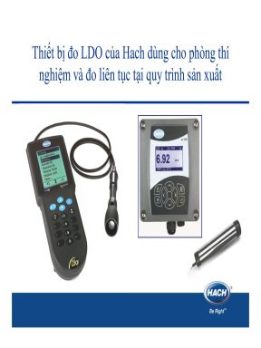 Bài giảng Thiết bị đo LDO của Hach dùng cho phòng thí nghiệm và đo liên ...