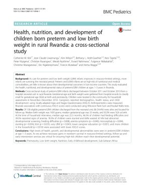 Health, nutrition, and development of children born preterm and low ...