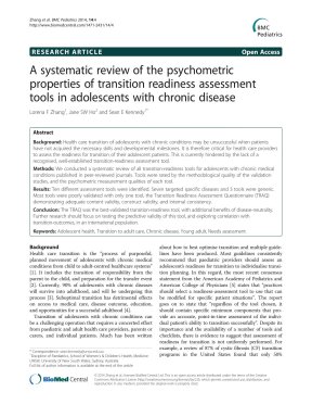 A systematic review of the psychometric properties of transition ...