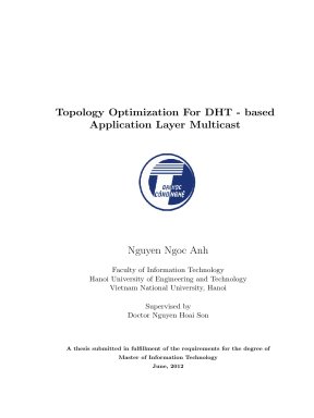 Topology optimization for DHT based application layer multicast