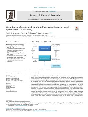 Optimization of a saturated gas plant: Meticulous simulation-based ...