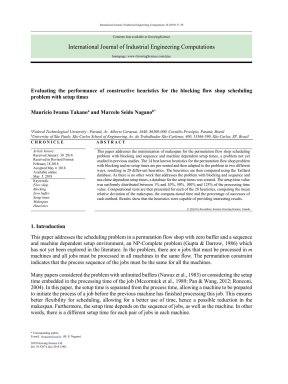 Evaluating the performance of constructive heuristics for the blocking ...