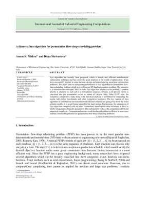 A discrete Jaya algorithm for permutation flow-shop scheduling problem
