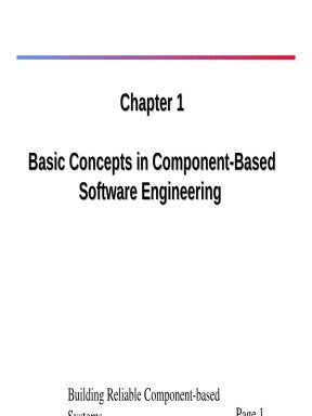 Lecture Building reliable component-based systems - Chapter 1: Basic concepts in component-based sof
