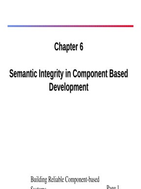 Lecture Building reliable component-based systems - Chapter 6: Semantic integrity in component based