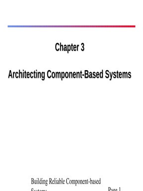 Lecture Building reliable component-based systems - Chapter 3: Architecting component-based systems