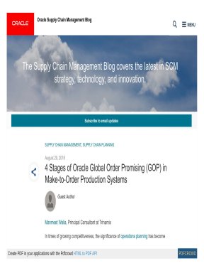 Stages of oracle global order promising (GOP) in make-to-order ...