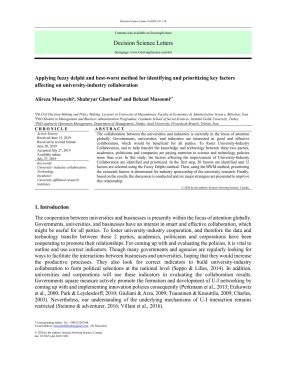 Applying fuzzy delphi and best-worst method for identifying and prioritizing key factors affecting