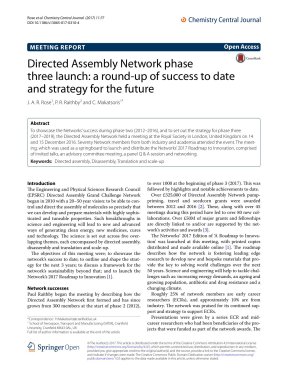 Directed Assembly Network phase three launch: A round-up of success to ...