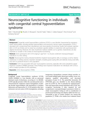 Neurocognitive functioning in individuals with congenital central ...