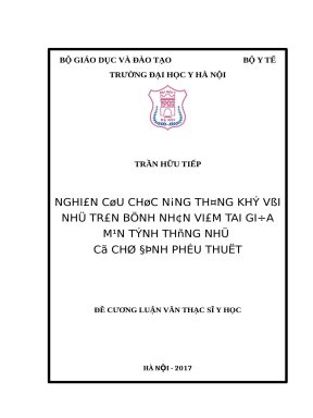 NGHIÊN cứu CHỨC NĂNG THÔNG KHÍ vòi NHĨ TRÊN BỆNH NHÂN VIÊM TAI GIỮA mạn ...