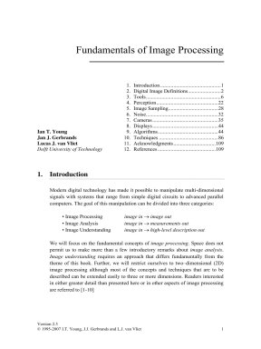 Image processing fundamentals an overview