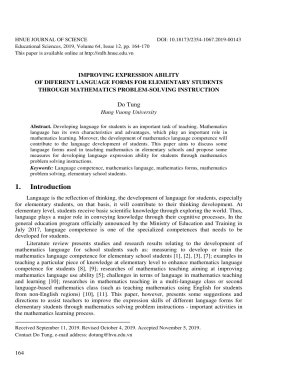 Improving expression ability of diferent language forms for elementary ...