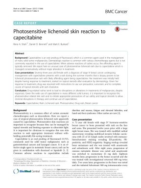 Photosensitive lichenoid skin reaction to capecitabine