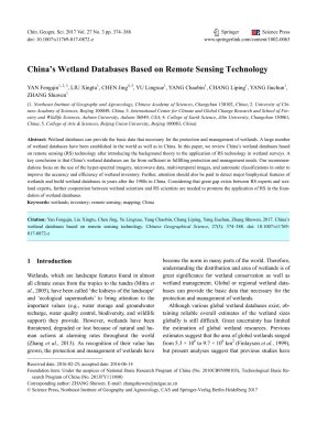 China%27s Wetland Databases Based on Remote Sensing Technology