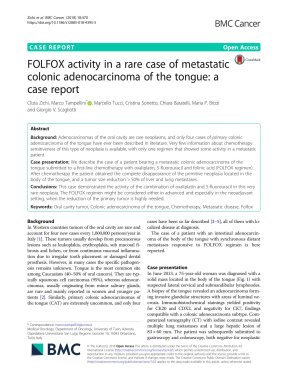 FOLFOX activity in a rare case of metastatic colonic adenocarcinoma of ...