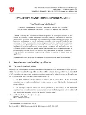 Javascript asynchronous programming