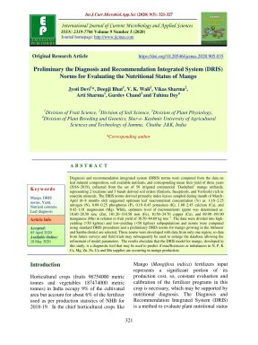 Preliminary the diagnosis and recommendation integrated system (DRIS ...