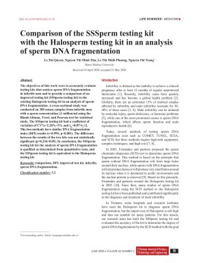 Comparison of the SSSperm testing kit with the Halosperm testing kit in ...