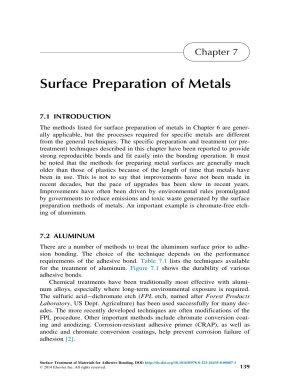 Surface preparation of metals