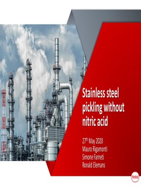 Stainless steel pickling without nitric acid