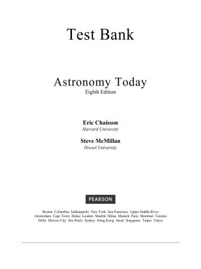 Test bank for astronomy today 8th edition by chaisson