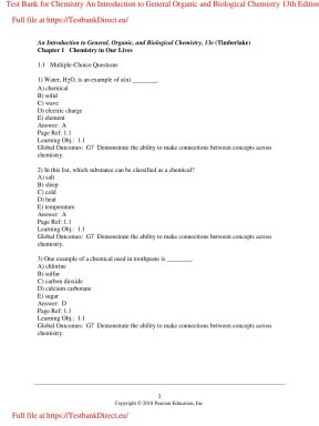 Test bank for chemistry an introduction to general organic and ...