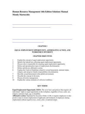 Human resource management 14th edition solutions manual mondy martocchio