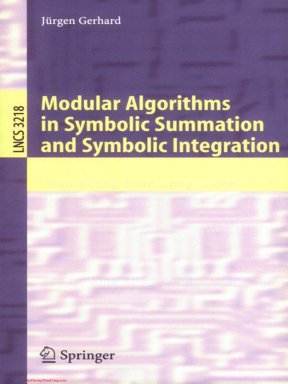 modular algorithms in symbolic summation and symbolic integration ...