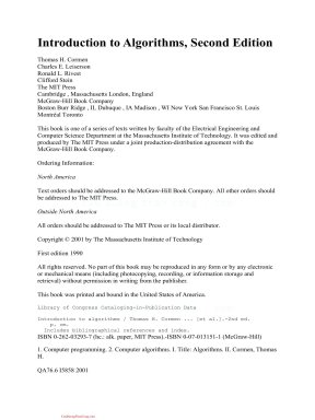 Introduction to algorithms (2nd ed ) cormen, leiserson, rivest stein ...