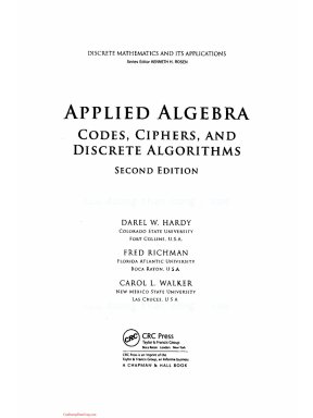 applied algebra codes, ciphers, and discrete algorithms (2nd ed ) hardy ...