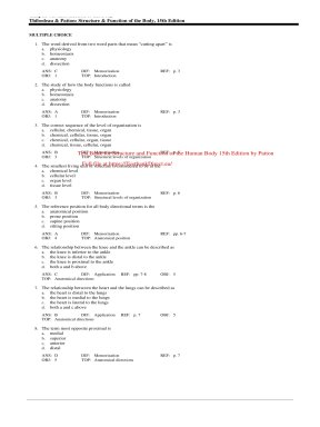 Test bank for structure and function of the human body 15th edition by ...