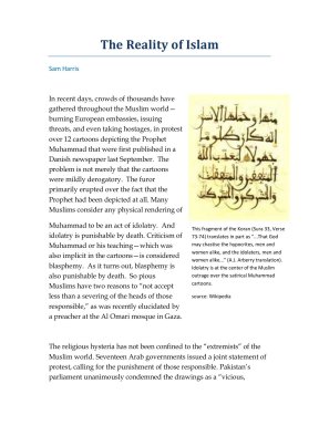 The reality of islam sam harris secure