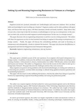 Setting up and running engineering businesses in vietnam as a foreigner