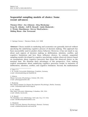 Sequential sampling models of choice case study