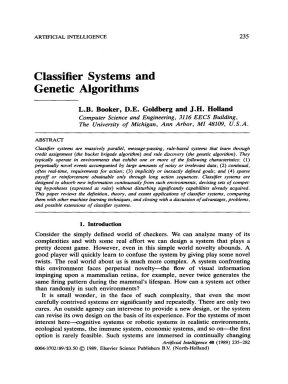 classifier and genetic algorithms
