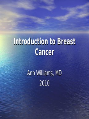 Introduction to Breast Cancer