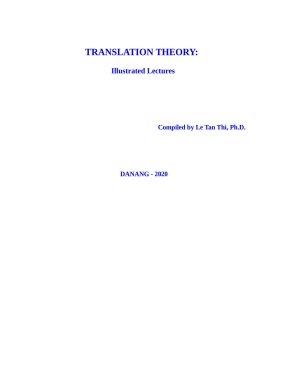 TRANSLATION THEORY Illustrated Lectures