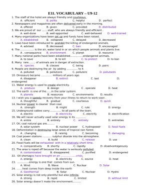 E11. Unit 9-12. VOCABULARY