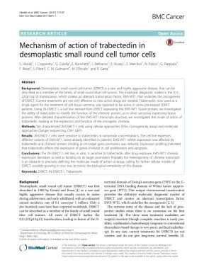 Mechanism of action of trabectedin in desmoplastic small round cell ...