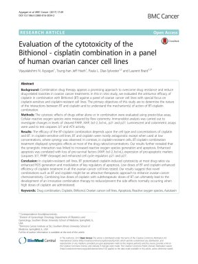 Evaluation of the cytotoxicity of the Bithionol - cisplatin combination ...